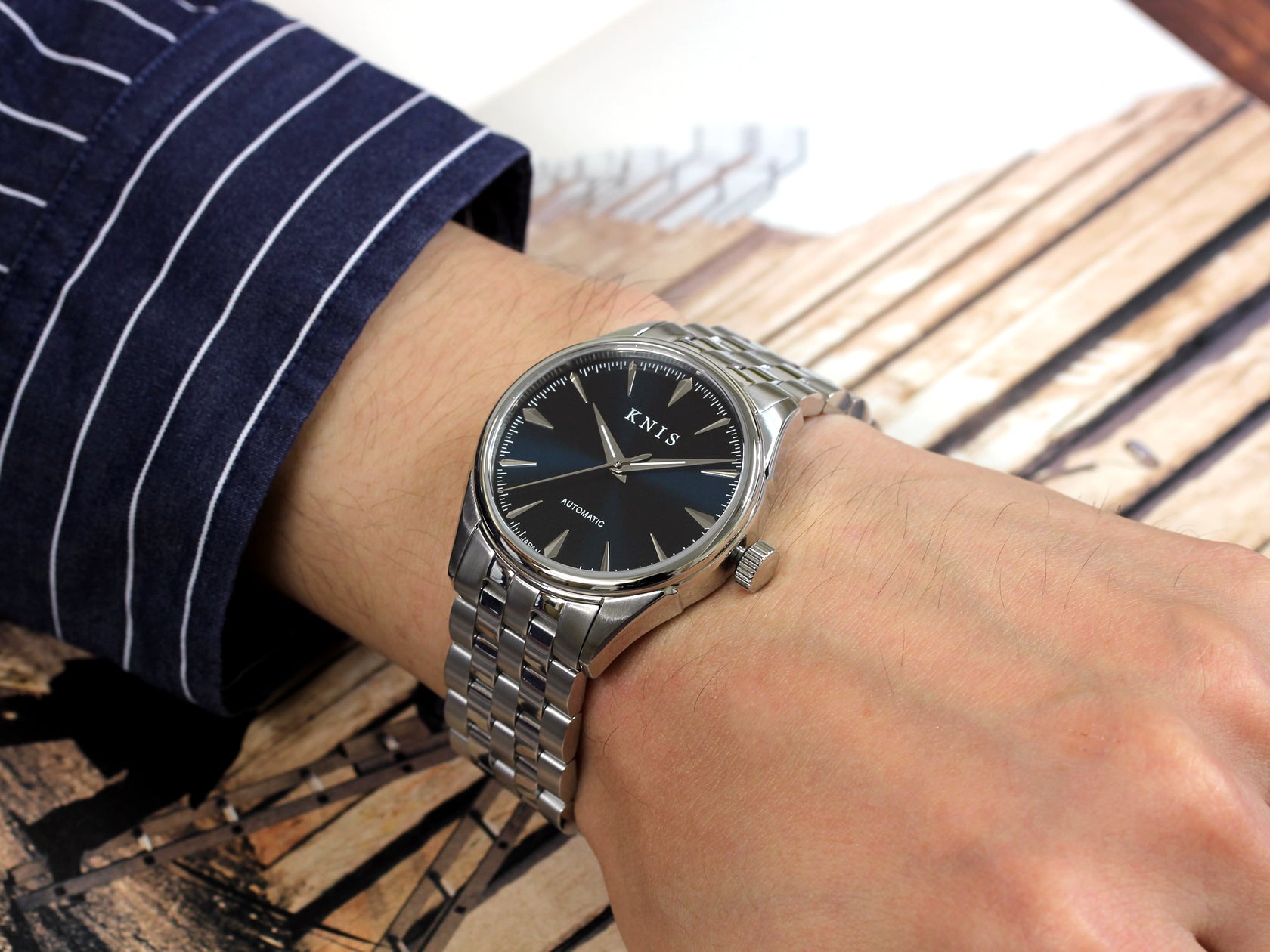 KNIS Automatic Sunray Dial Deep Blue KN001-BL